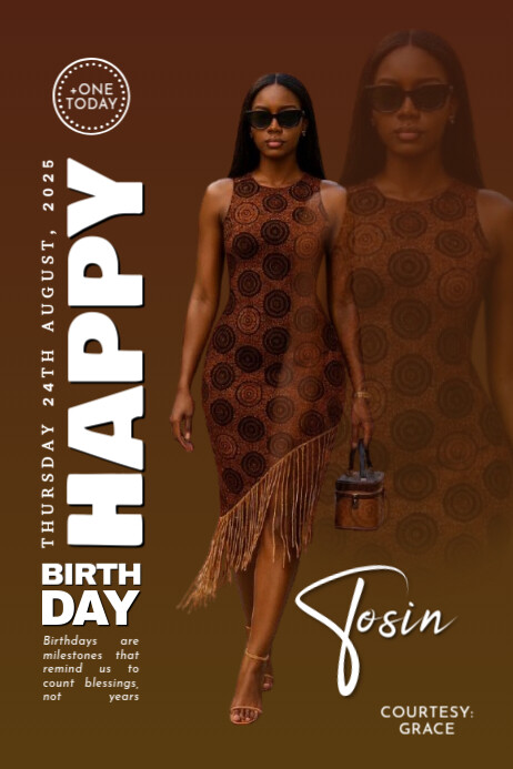 Copy of Maximalist Birthday Flyer Banner 4' × 6' | PosterMyWall