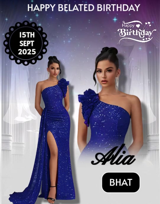 Maximalist Birthday Flyer Template Poster/wallboard | PosterMyWall