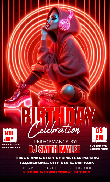 Copy of Maximalist Birthday Party Invitation Template | PosterMyWall