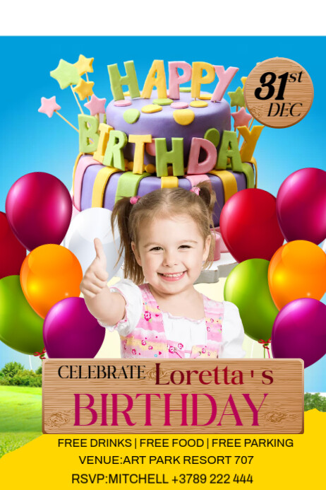 Plantilla de Maximalist Birthday Poster | PosterMyWall