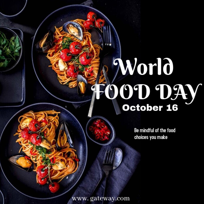 Maximalist Black And White Maximalist World Food Day Instagram Post ...