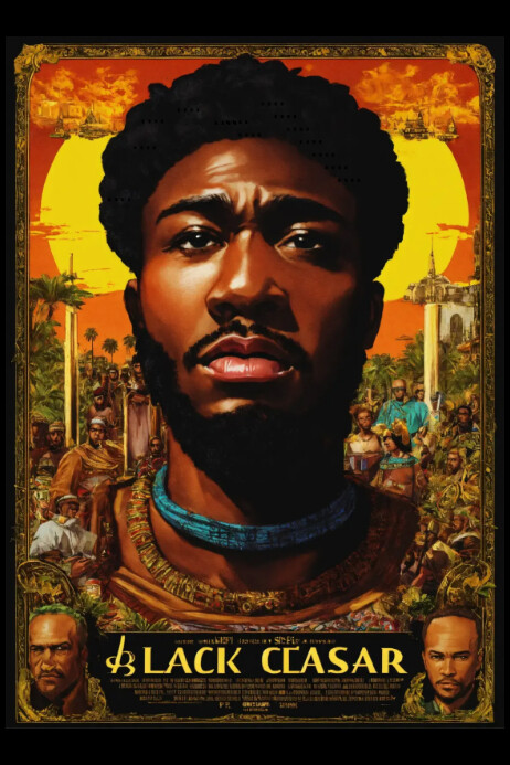 Maximalist Black Caesar Poster Template | PosterMyWall