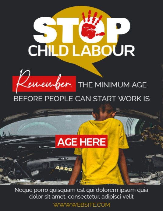 Maximalist Black Child Labour Flyer (us Lette Template | PosterMyWall