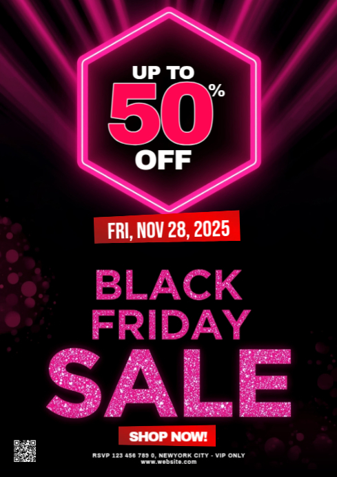 Maximalist Black Friday Sale Flyer A4 Template | PosterMyWall