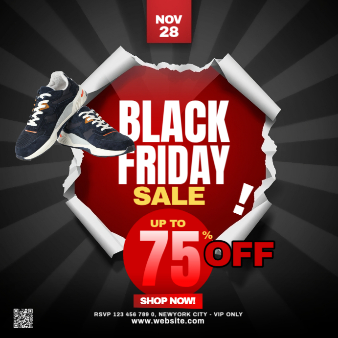 Maximalist Black Friday Sale Flyer Instagram Post Template | PosterMyWall