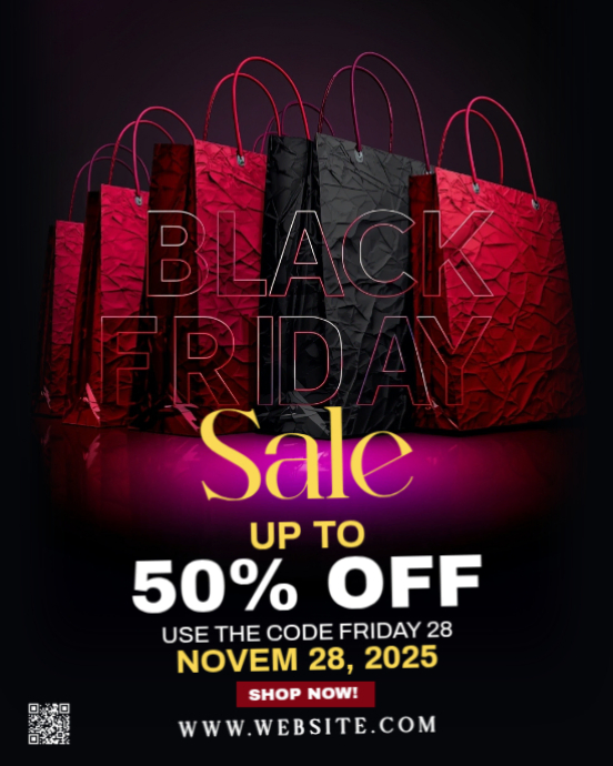 Maximalist Black Friday Sale Instagram Portrait Template | PosterMyWall