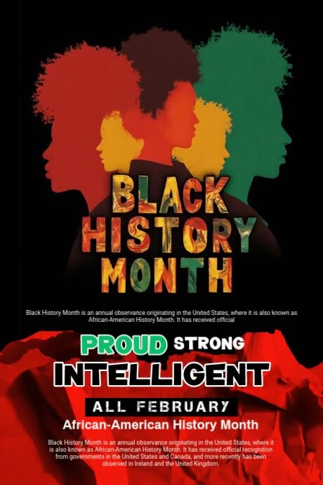Maximalist Black History Month Banner Banner 4' × 6' Template ...
