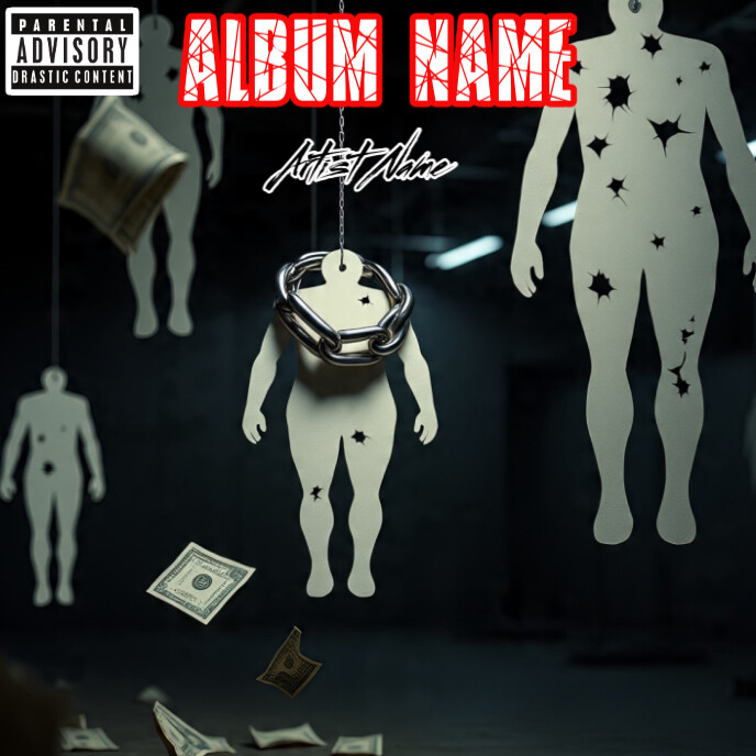 Maximalist Black Professional Album Cover Album Cover templaat ...