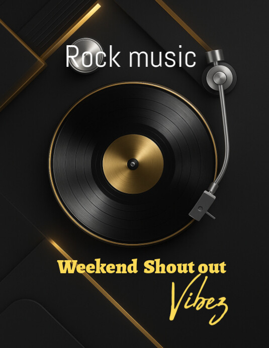 Copy of Maximalist Black Rock Music Weekend Vibes Template Flyer (us ...