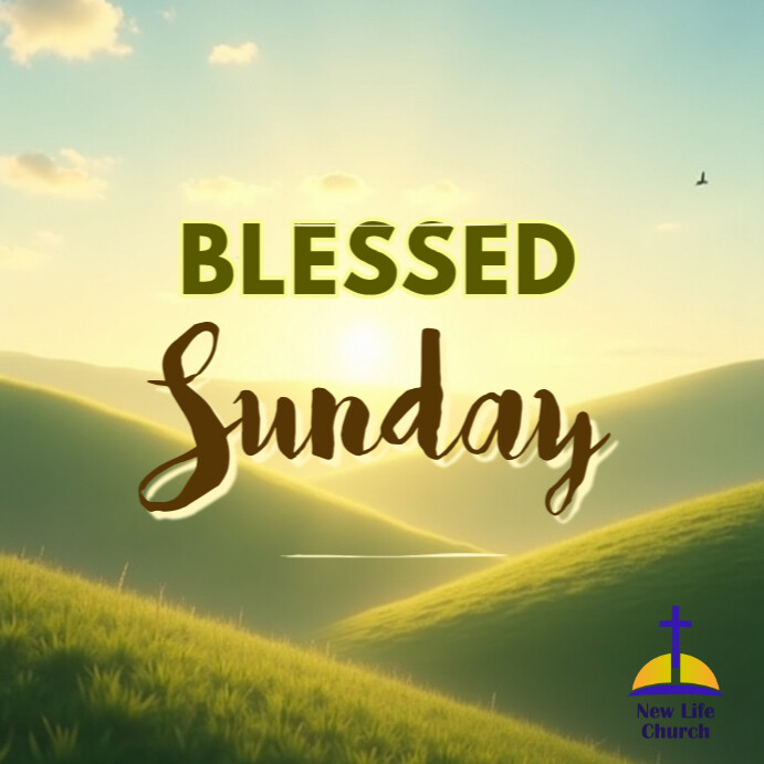 Maximalist Blessed Sunday New Week Bible Verse Quote Share Church ...