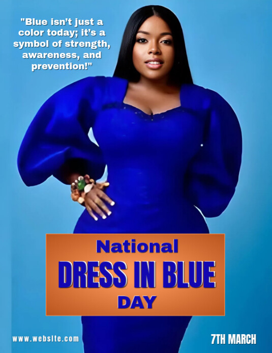 Plantilla de Maximalist Blue Background Joyful National Dress In Blue ...