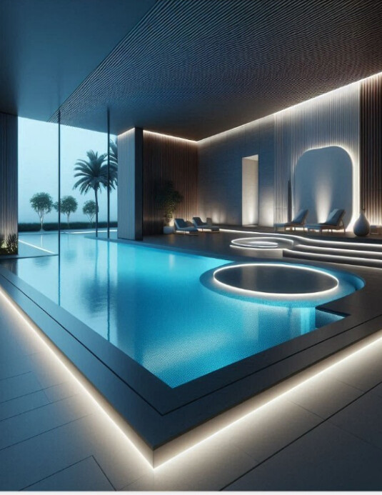 Maximalist Blue Luxurious Swimming Pool Template Design Flyer (us ...