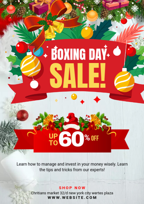 Maximalist Boxing Day Flyer A3 Template | PosterMyWall