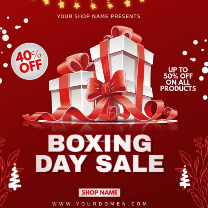 Maximalist Boxing Day Instagram Post Template | PosterMyWall
