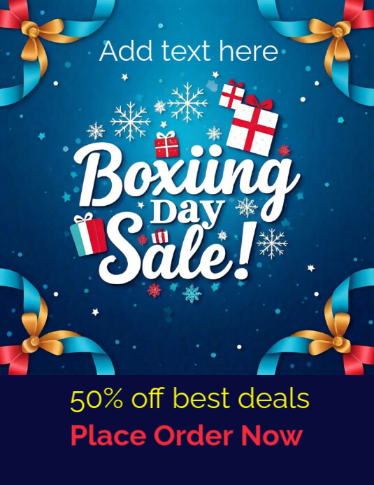 Maximalist Boxing Day Poster Flyer (us Letter) Template | PosterMyWall