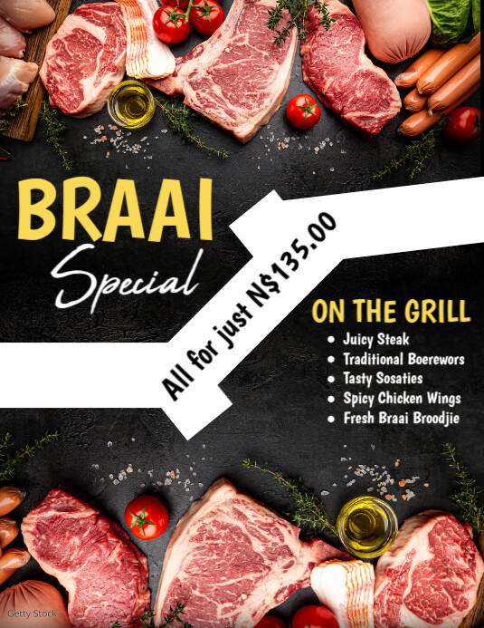 Copy of Maximalist Braai Menu Flyer (us Letter) | PosterMyWall