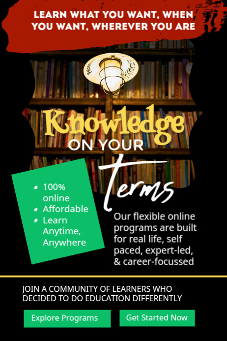 Maximalist Branding For Online Programs Poster Ad Template | PosterMyWall