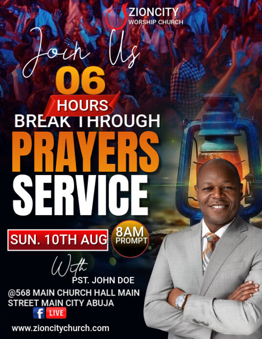 Copy of Maximalist Breakthrough Prayer Service Flyer (us Letter ...