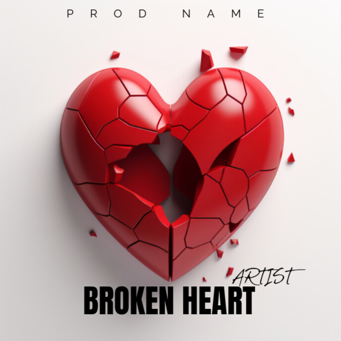 Maximalist Broken Heart Album Cover Template | PosterMyWall