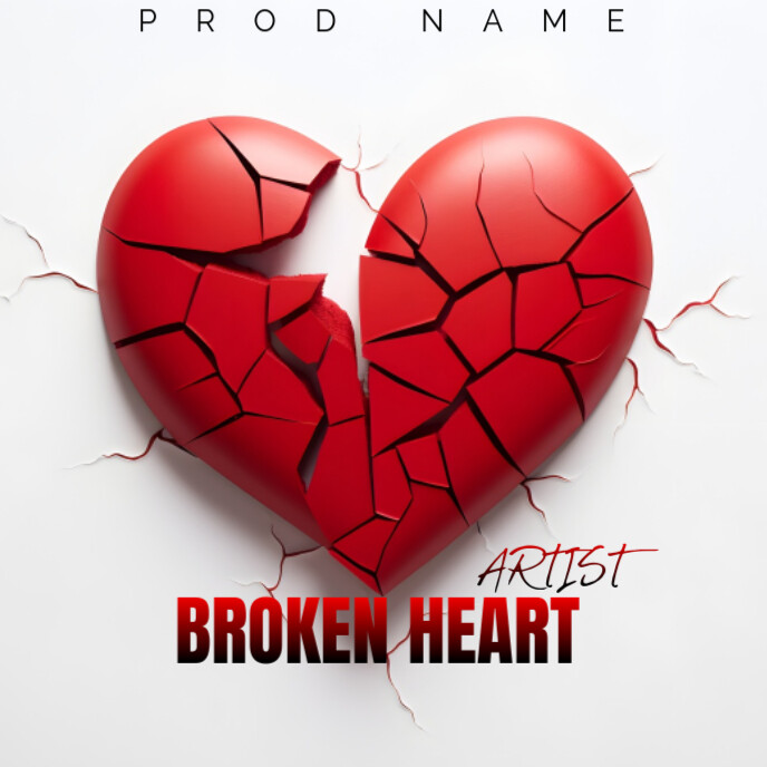 Maximalist Broken Heart Album Cover Template | PosterMyWall