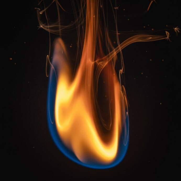 Maximalist Burning Fire Flame Instagram Post Modelo | PosterMyWall