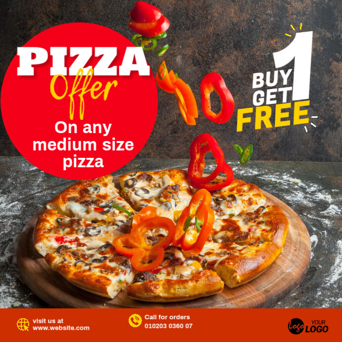 Copy of Maximalist Buy 1 Get 1 Free Pizza Offer Instagram Post ...