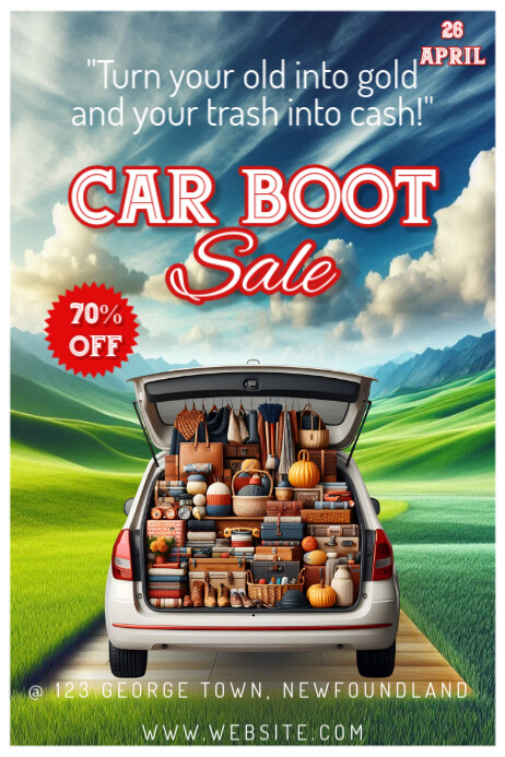 Maximalist Car Boot Sale Poster Template | PosterMyWall