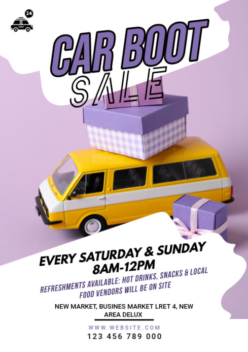 Maximalist Car Boot Sales Flyer Template A2 | PosterMyWall
