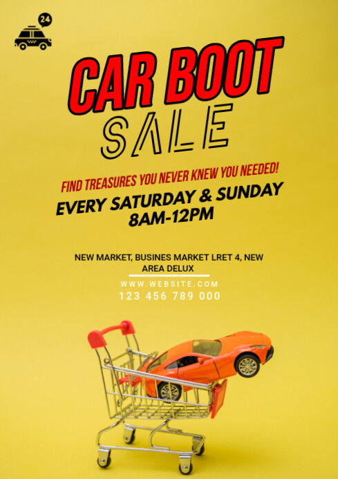 Maximalist Car Boot Sales Flyer Template A2 | PosterMyWall