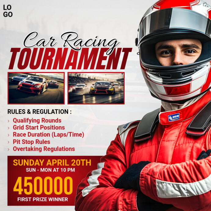 Copy of Maximalist Car Racing Tournament Instagram Post | PosterMyWall