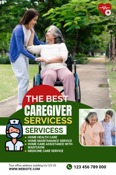 Maximalist Caregiver Service Banner 4' × 6' Template | PosterMyWall