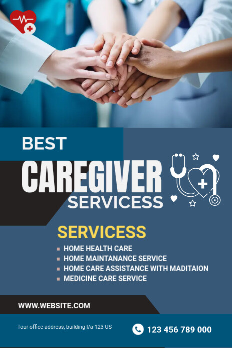 Plantilla de Maximalist Caregiver Service Pinterest Graphi | PosterMyWall