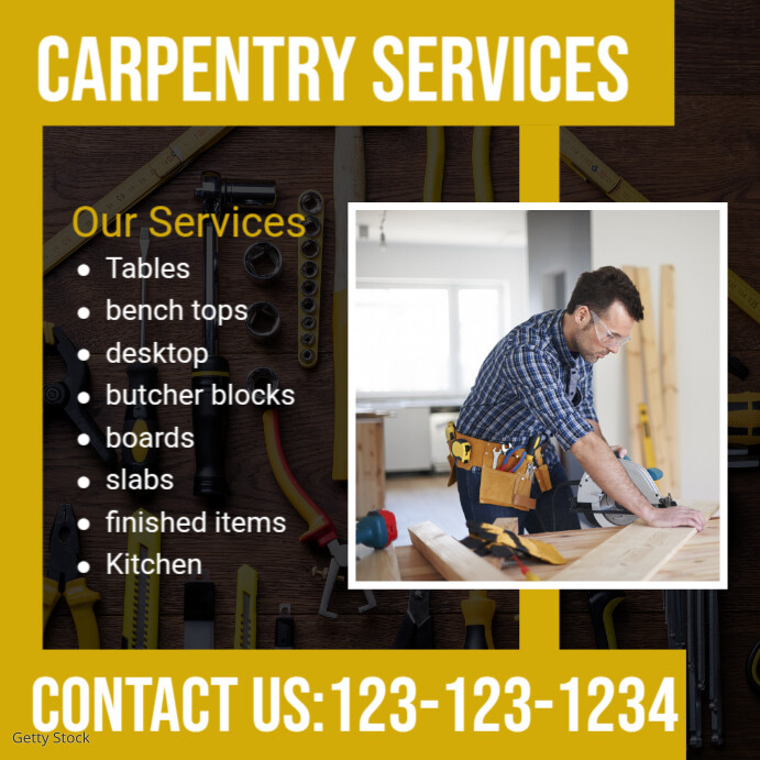 Copy of Maximalist Carpentry Services Instagram Post | PosterMyWall