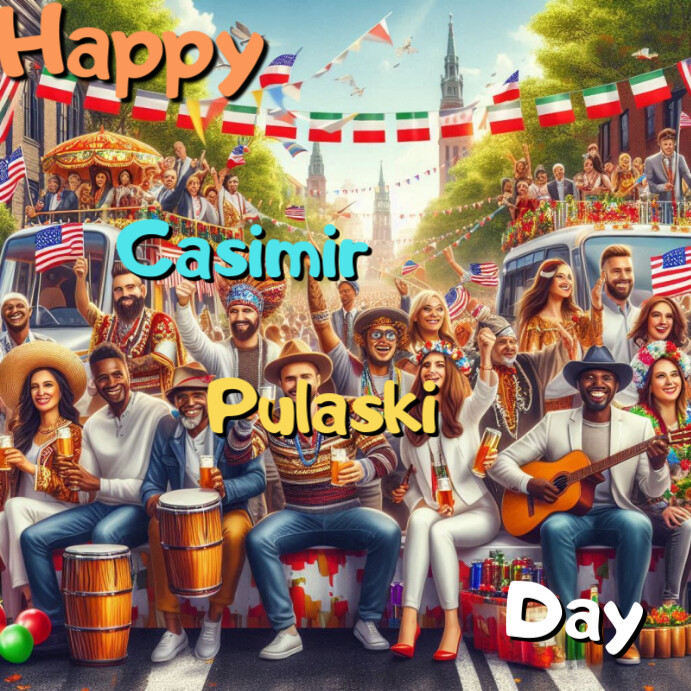 Modèle Maximalist Casmir Pulaski Day Instagram Post | PosterMyWall
