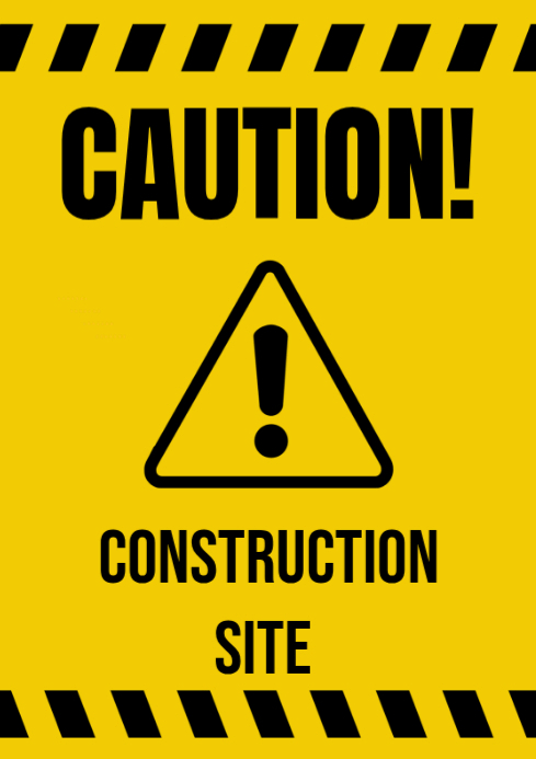 Maximalist Caution A4 Template | PosterMyWall