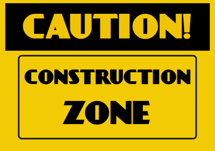 Maximalist Caution A4 Template | PosterMyWall