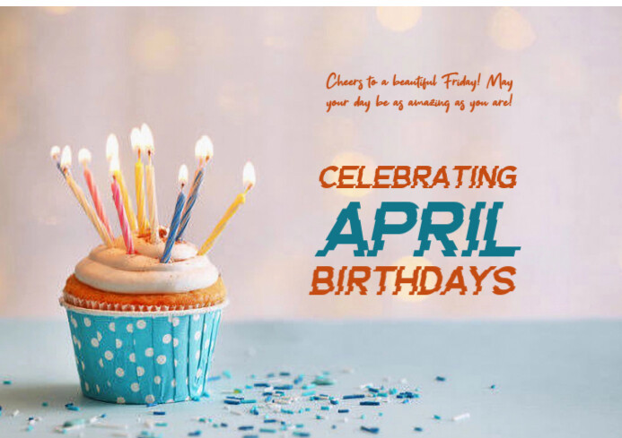 Maximalist Celebrating April Birthdays A4 Template | PosterMyWall