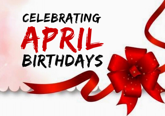 Maximalist Celebrating April Birthdays A4 Templat | PosterMyWall