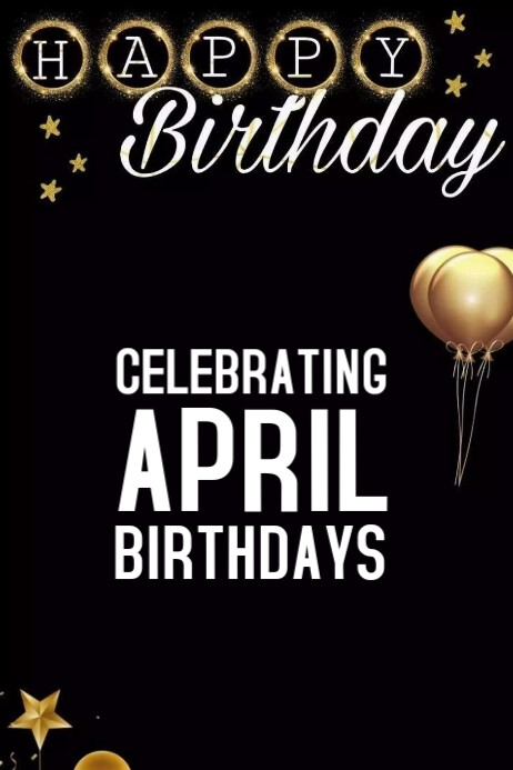 Maximalist Celebrating April Birthdays Banner 4' × 6' Template ...