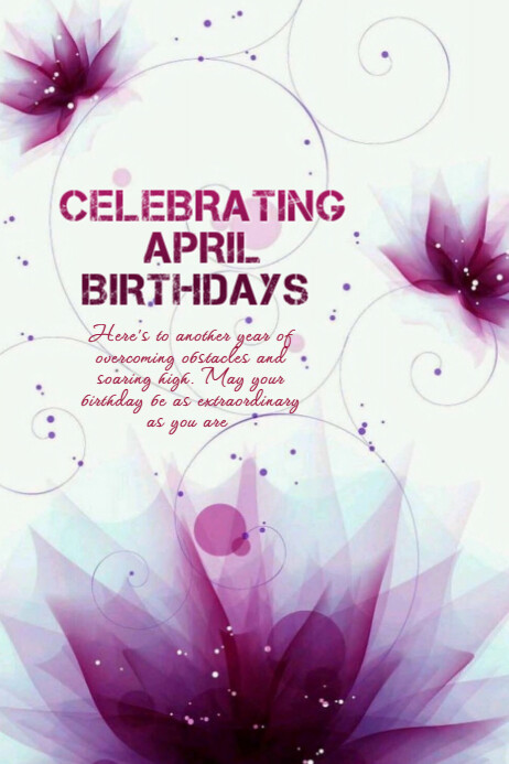 Maximalist Celebrating April Birthdays Banner 4' × 6' Template ...