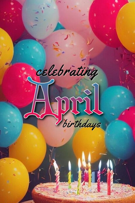 Copy of Maximalist Celebrating April Birthdays Banner 4' × 6 ...