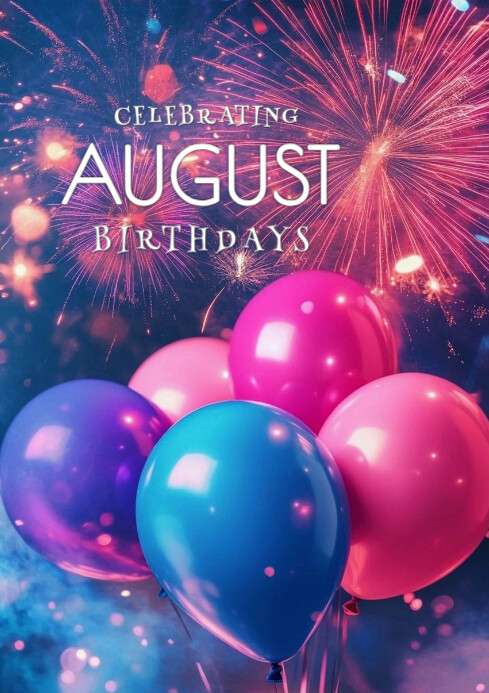Copy of Maximalist Celebrating August Birthdays A4 | PosterMyWall