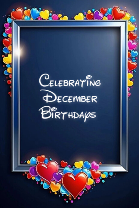 Maximalist Celebrating December Birthdays Banner 4' × 6' Template ...