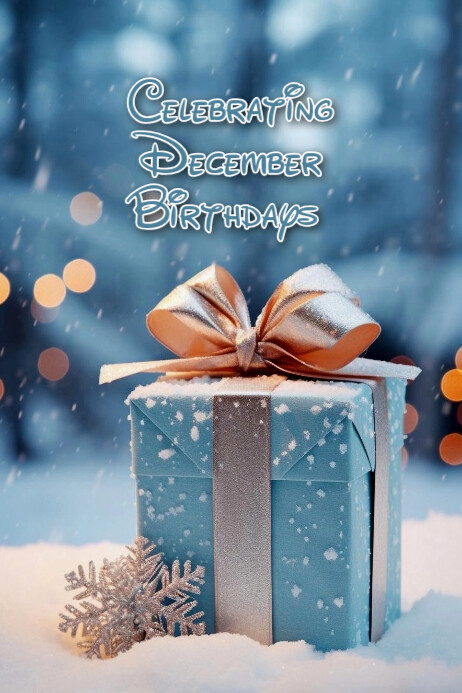 Maximalist Celebrating December Birthdays Banner 4' × 6' Template ...