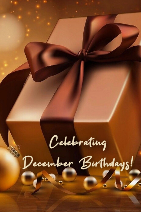 Maximalist Celebrating December Birthdays Banner 4' × 6' Template ...