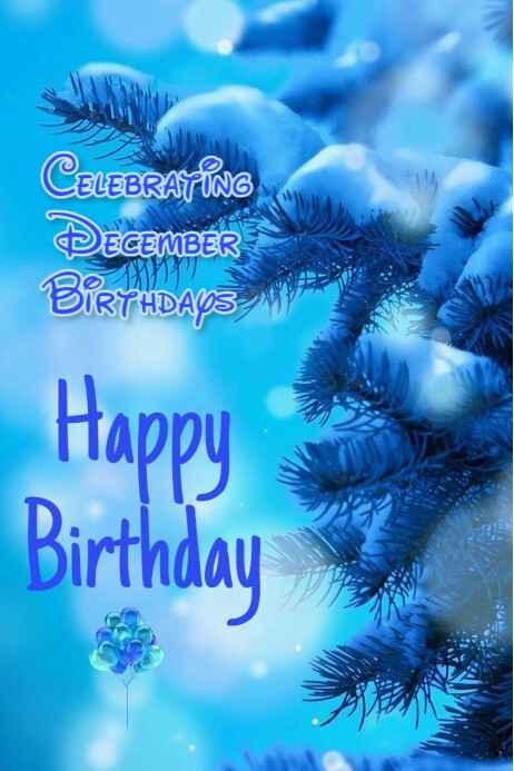 Maximalist Celebrating December Birthdays Banner 4' × 6' Template ...