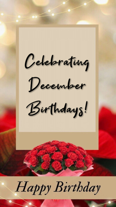 Maximalist Celebrating December Birthdays Whatsapp Status Template ...