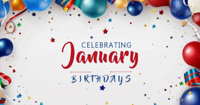 Maximalist Celebrating January Birthdays Facebook Shared Image Template ...