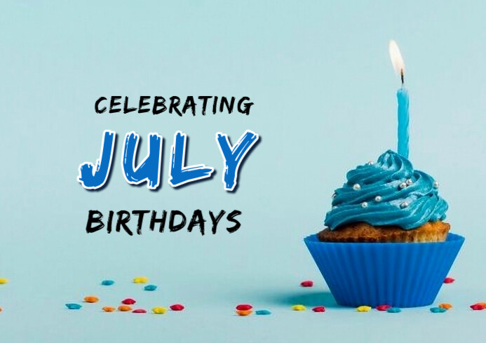 Maximalist Celebrating July Birthdays A4 Template | PosterMyWall