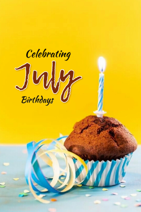 Maximalist Celebrating July Birthdays Banner 4' × 6' Template ...